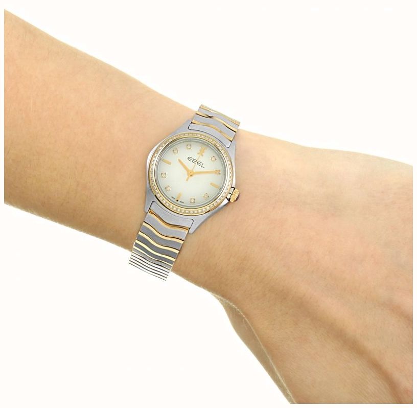 EBEL Wave Lady – Perlmuttzifferblatt Mit 66 Diamanten (30 Mm) / 18-karätiges 1216351 - First ...