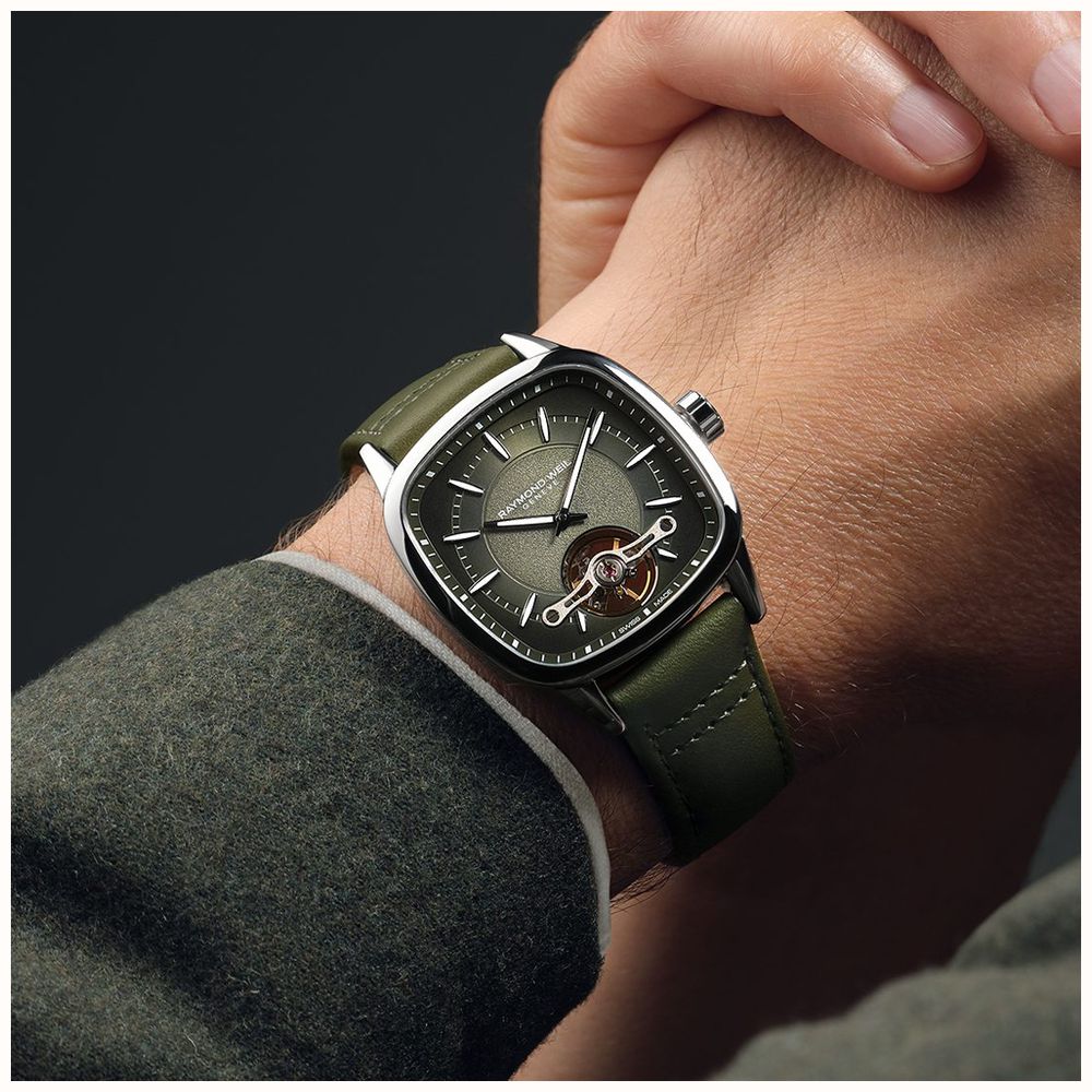 Raymond Weil Freelancer Calibre RW1212 Automatic (40mm) Green Dial ...