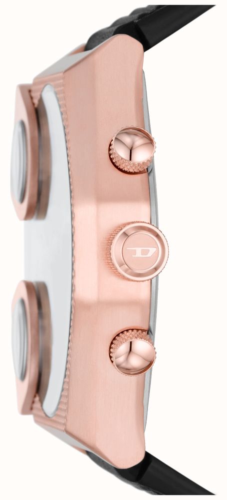 Diesel Sideshow | Black Dial | Black Leather Strap DZ7475 - First Class ...