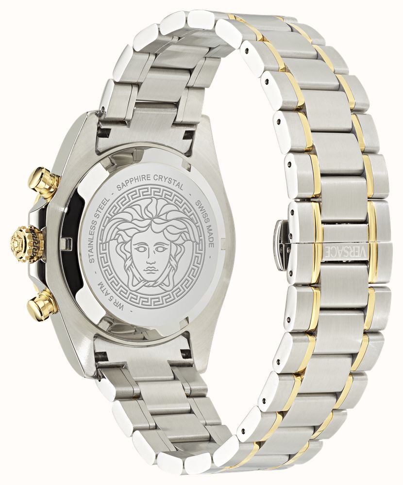 Versace Men's VERSACE CHRONO X (44mm) Green Dial / Two-Tone Stainless ...