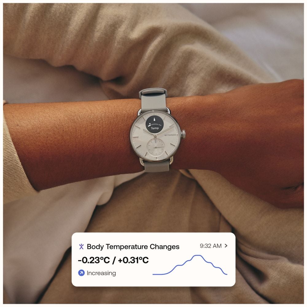 Withings ScanWatch 2 - Hybrid Smartwatch With ECG (38mm) Black Hybrid ...