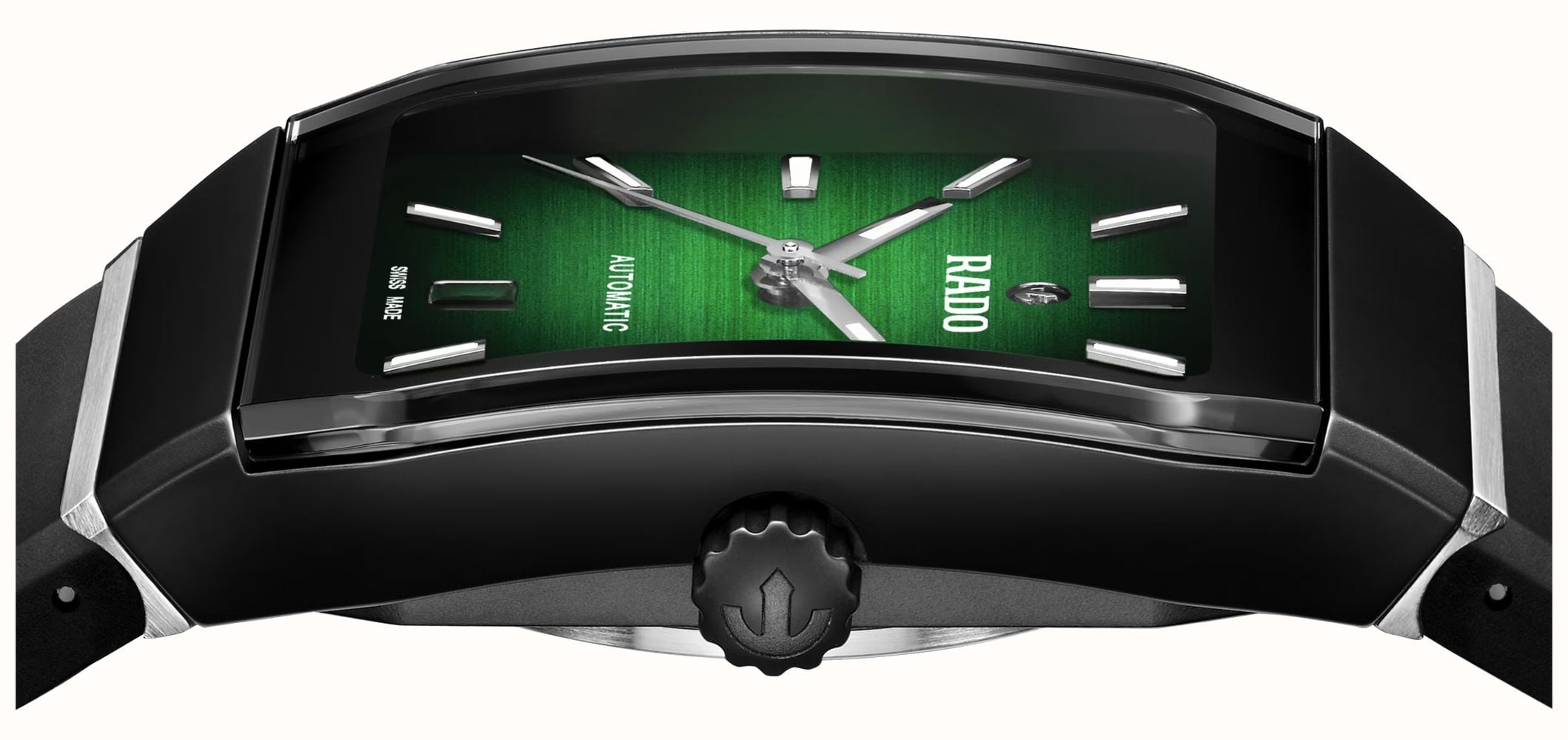RADO Anatom Automatic (32.5mm) Green Gradient Dial / Black Rubber Strap ...