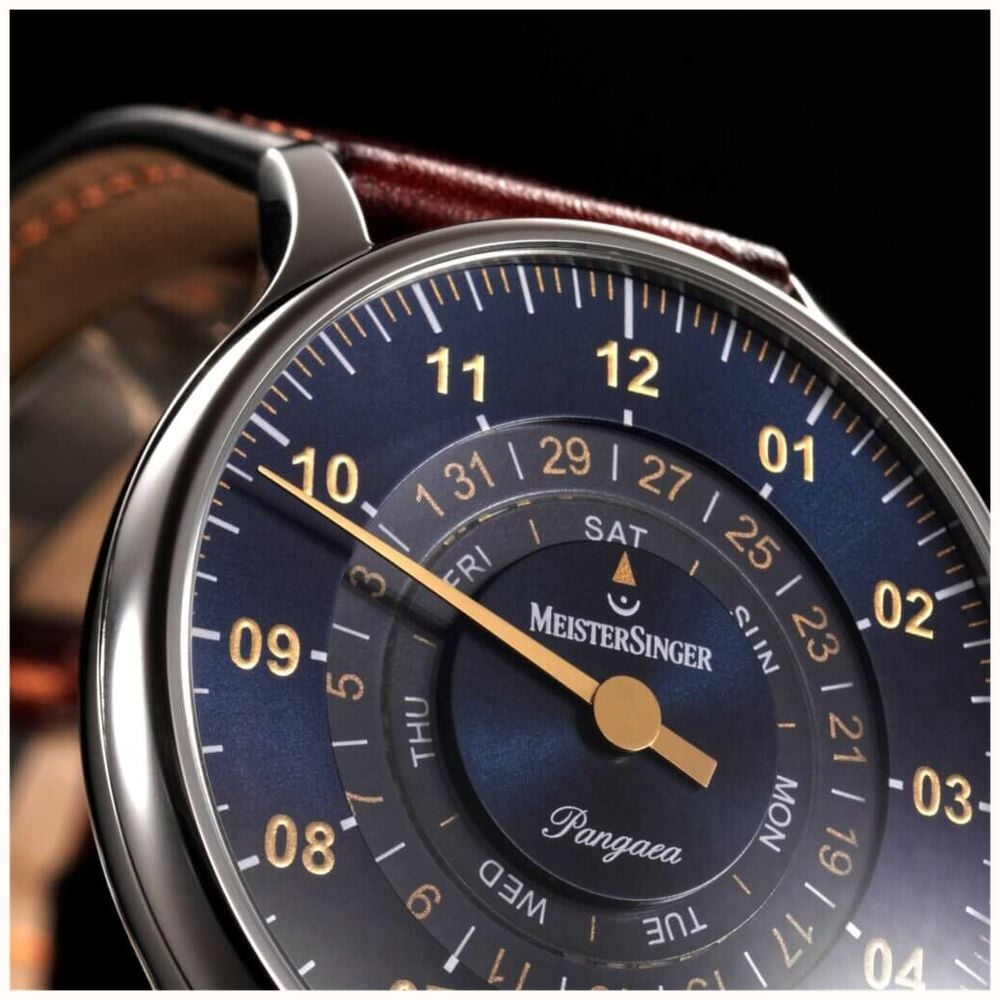 MeisterSinger Pangaea Day-Date Automatic (40mm) Sunburst Blue Dial ...