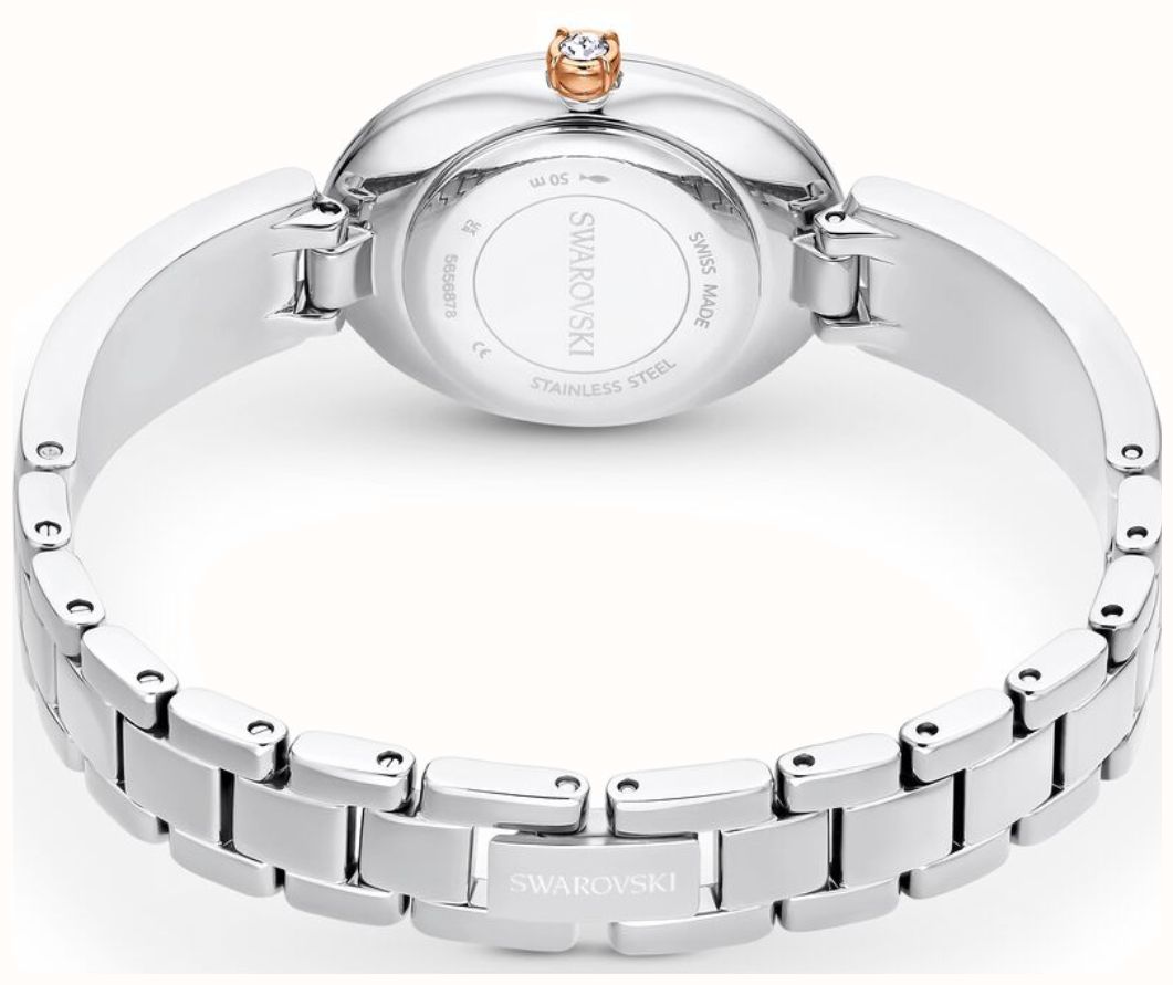 Swarovski Crystal Rock (26mm) Silver Dial / Silver Crystal & Stainless ...