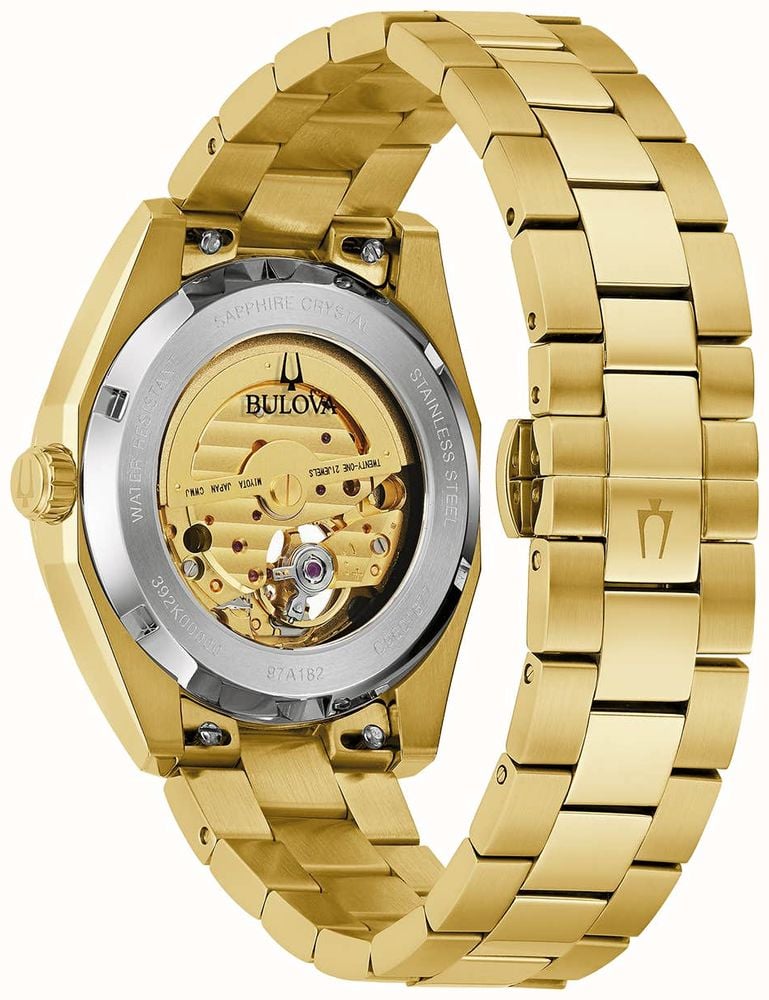 Bulova Men's Surveyor (39mm) Gold Dial / Gold-Tone Stainless Steel ...
