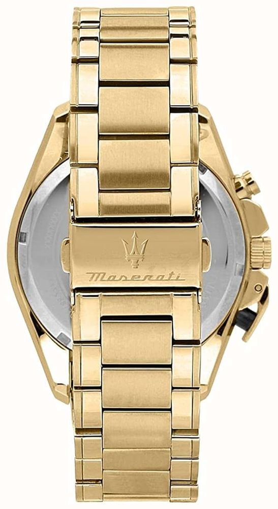Maserati Traguardo Heren | Zwarte Chronograaf Wijzerplaat | Gouden ...