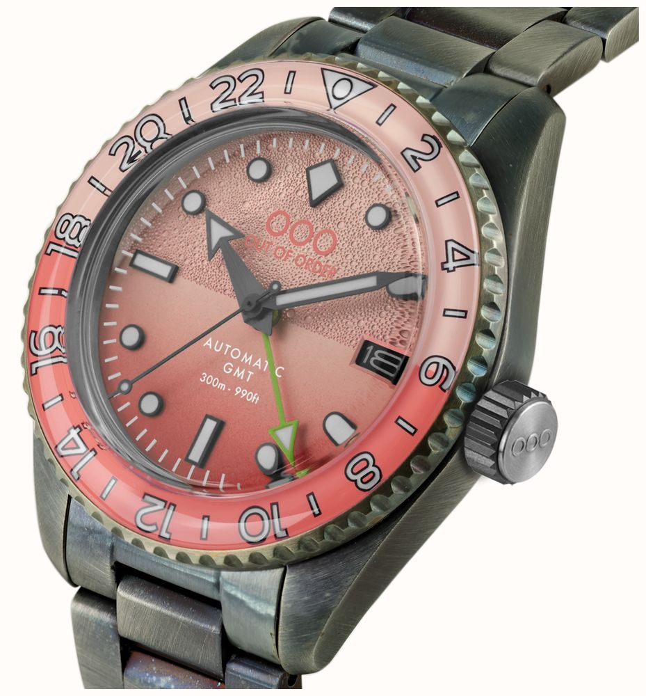 Out Of Order Paloma Automatic GMT (40mm) Pink Dial / Ultra-Distressed ...