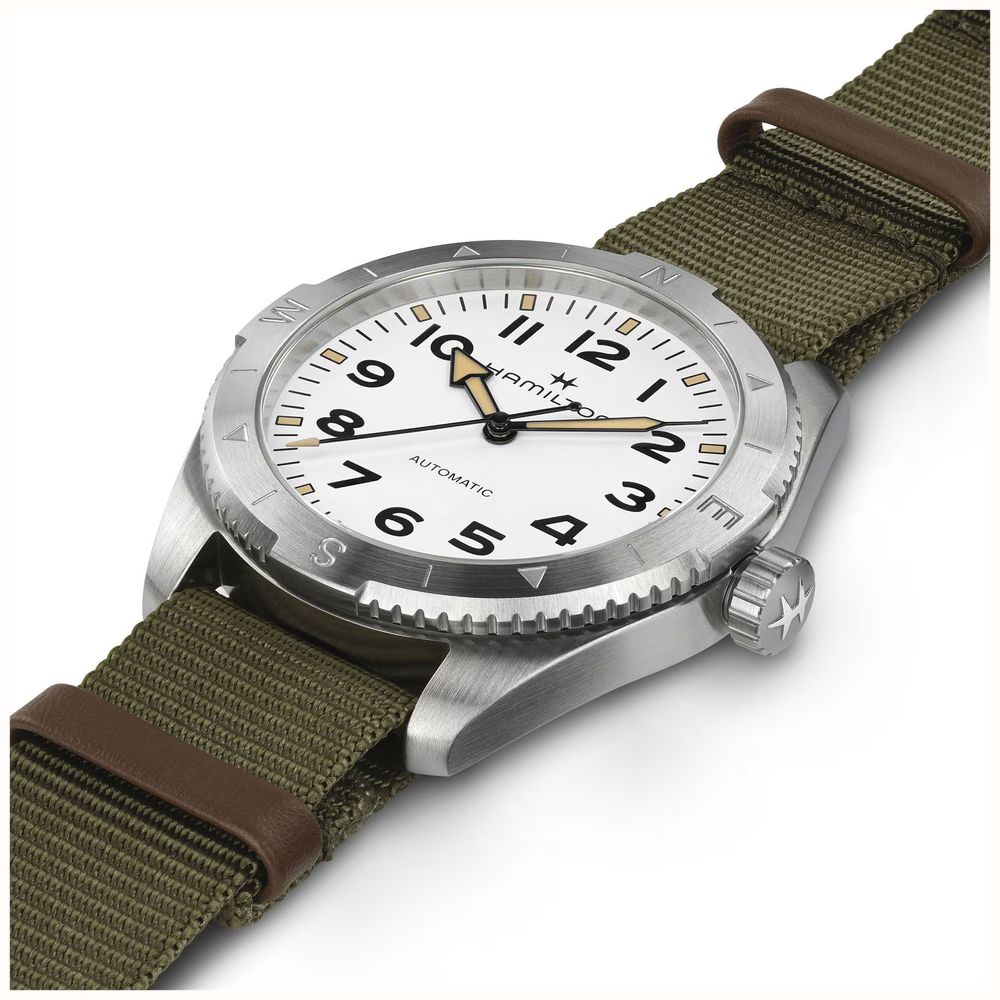 Hamilton Khaki Field Expedition Automatic (41mm) White Dial / Green ...