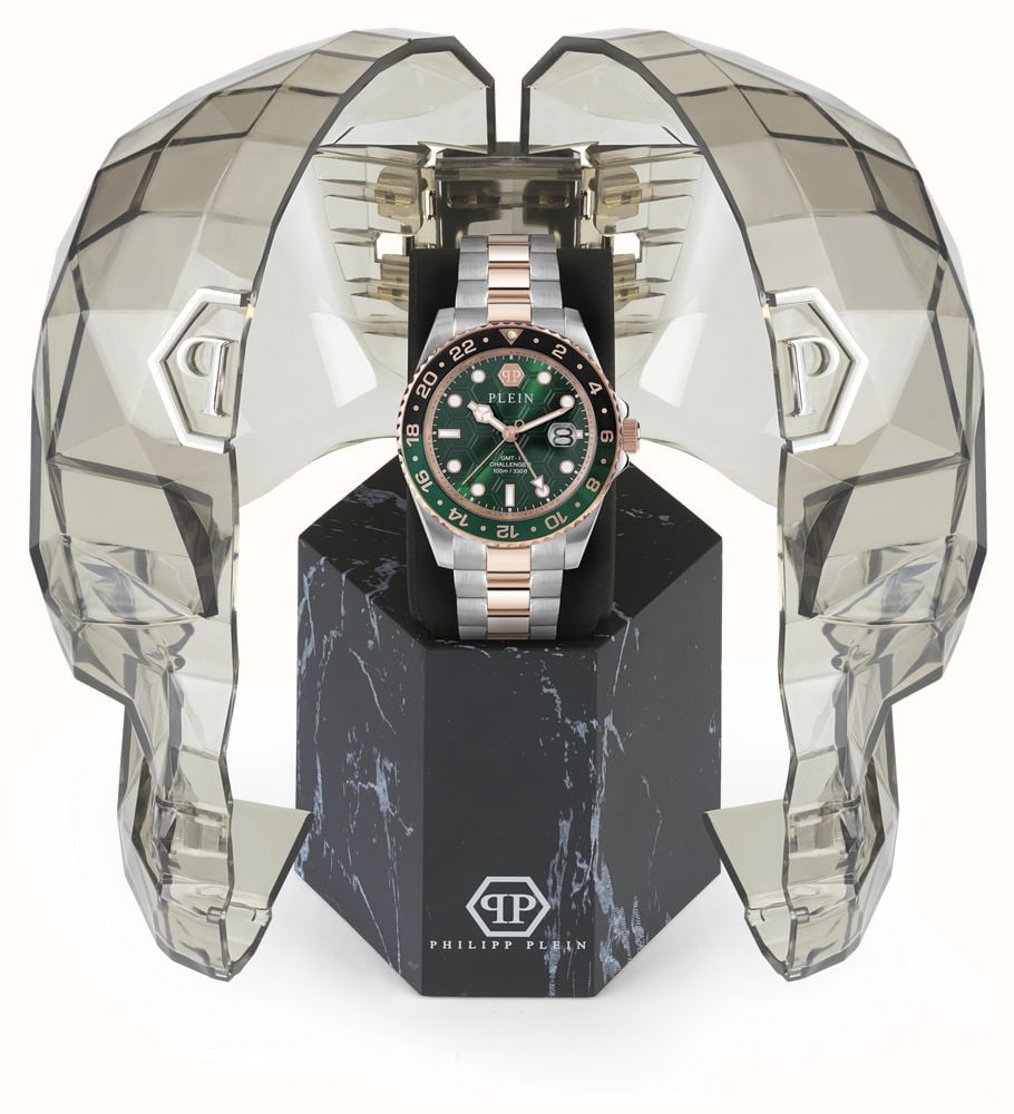 Philipp Plein Hyper Sport GMT-I Challenger (44mm) Green Dial / Two-Tone ...