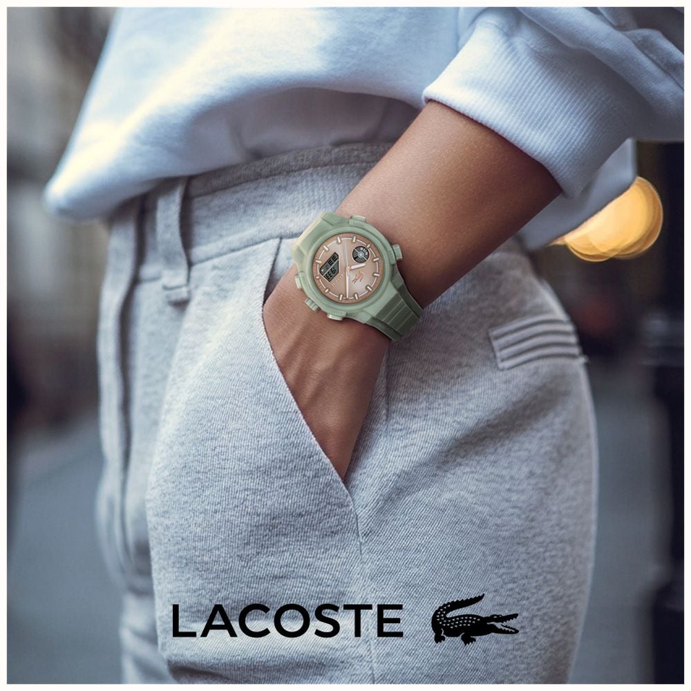 Lacoste LC33 Dual-Display Multifunction (40mm) Rose-Gold Sunray Dial ...