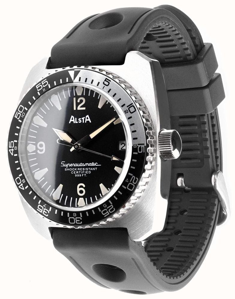 Alsta Nautoscaph Superautomatic 1970 Heruitgave (300m) Zwarte ...