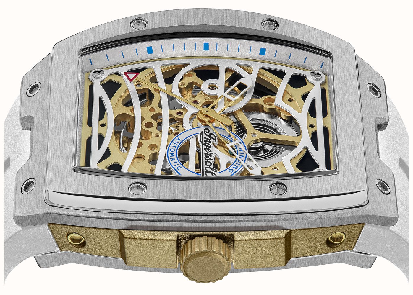 Ingersoll THE CHALLENGER Automatic (42mm) White Dial / White Rubber ...