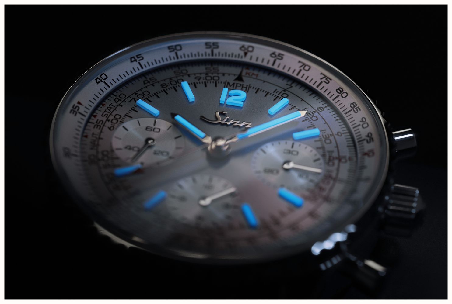 Sinn 903 St HB The Navigation Chronograph Limited Edition (41mm) Light Blue 903.095 - First ...