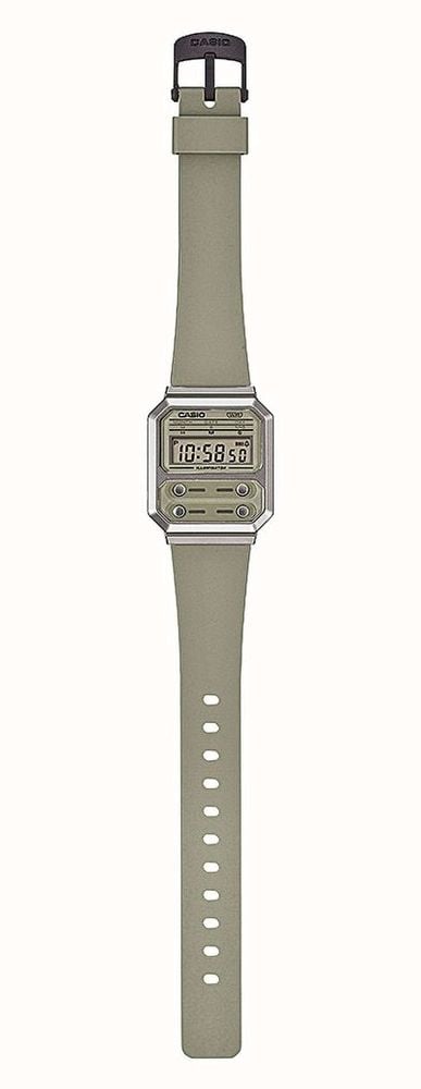 Casio Classic A100 Colour Collection Digital Dial / Green Plastic Strap ...