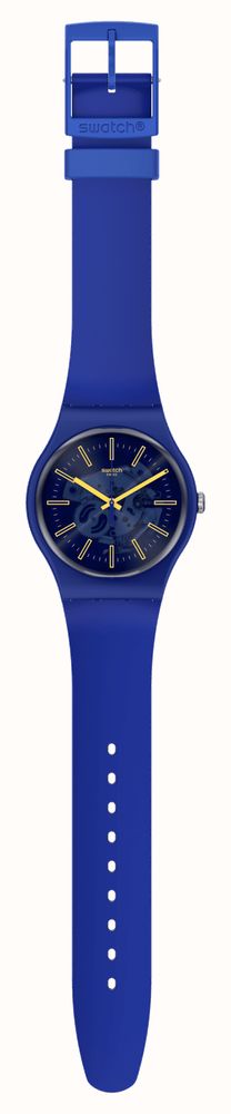 Swatch Sunbrush Sky Yellow Dial Details SO29N101 - First Class Watches™ IRL