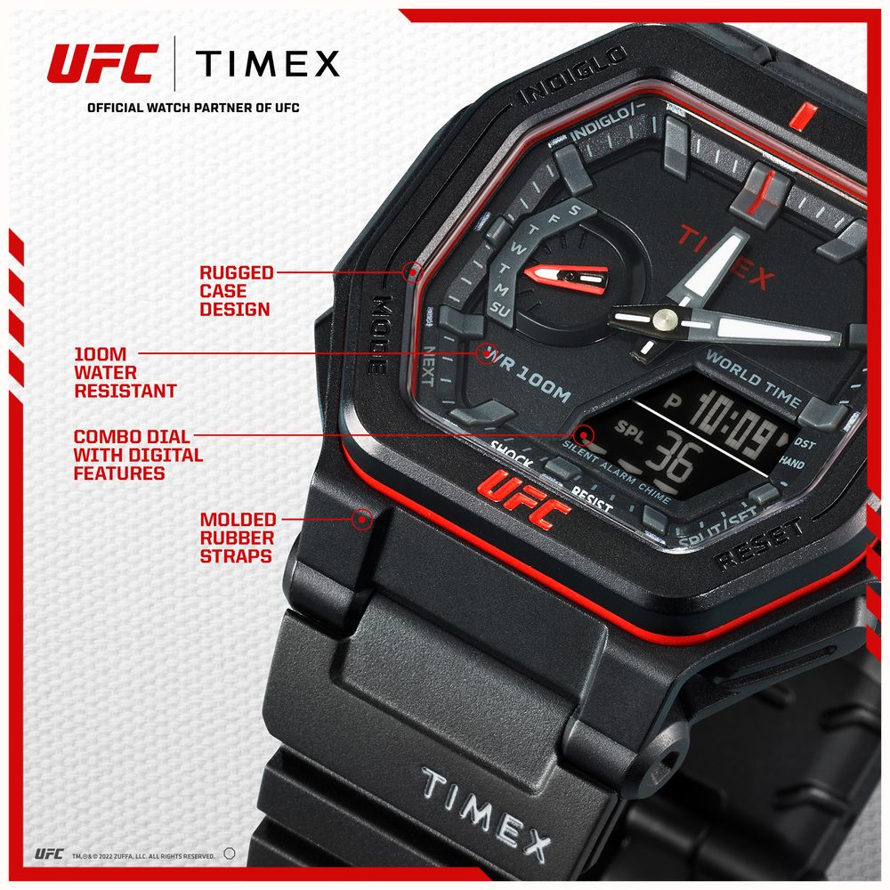 Timex x UFC Colossus Black Dial / Black Resin TW2V55200 - First Class ...