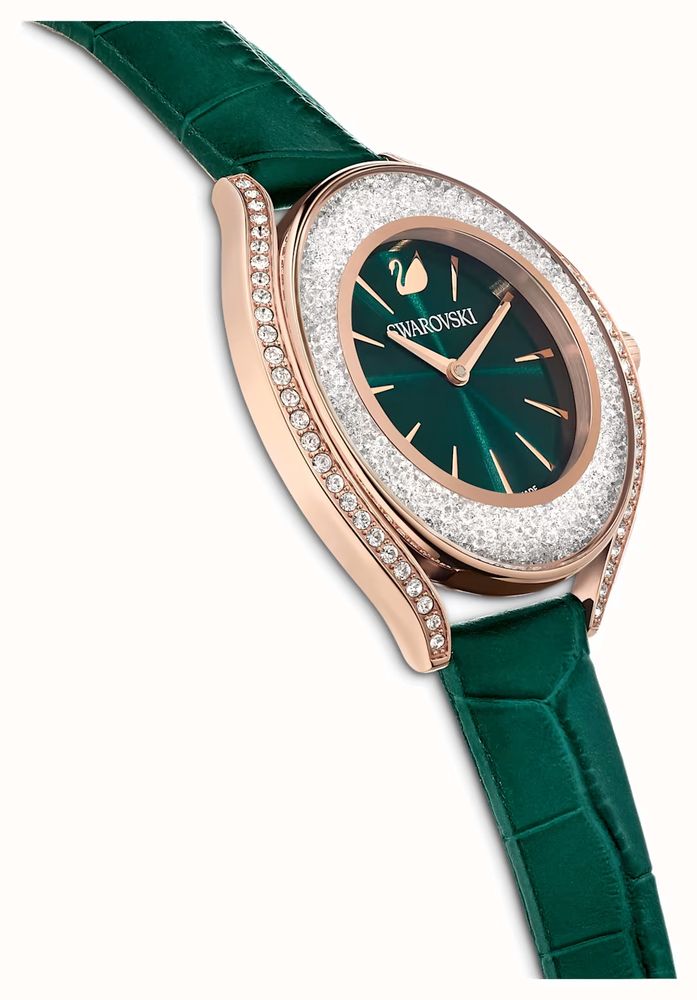 Swarovski Crystalline Aura | Green Dial | Green Leather Strap 5644078 ...