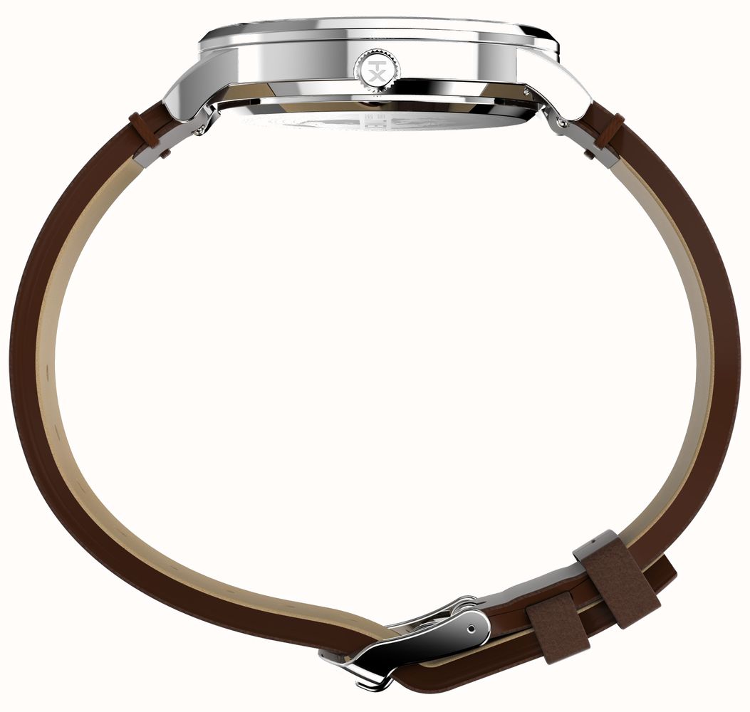 Timex Waterbury-Herrenuhr (40 Mm) Mit Blauem Zifferblatt Und Braunem ...