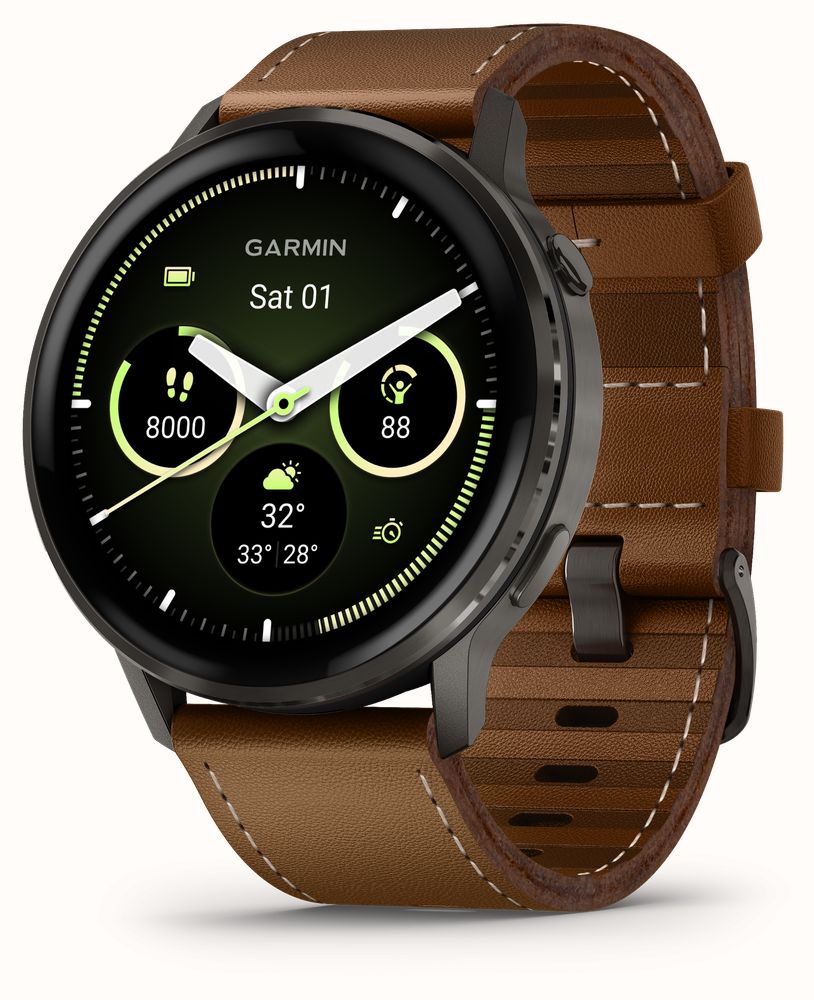 Garmin Venu 4 - AMOLED Health And Fitness Smartwatch (45mm) Slate With Black 010-03014-03 ...