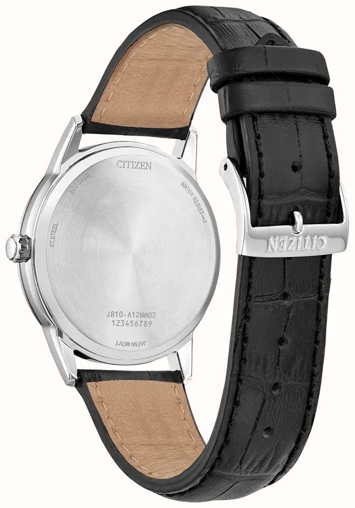 Citizen Men's | Eco-Drive | Blue Dial | Black Leather Strap AW1780-09L - First Class Watches™ USA