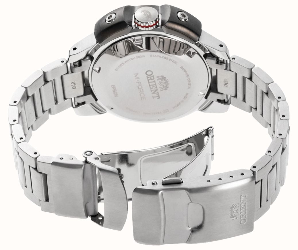 Orient M-Force Automatic (47.3) Orange Dial / Stainless Steel Bracelet RA-AC0L08Y00B - First ...