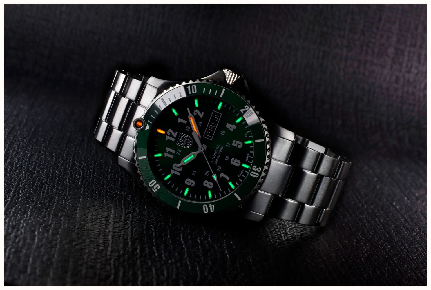 Luminox Sport Timer Automatic (42mm) Green Dial / Stainless Steel ...