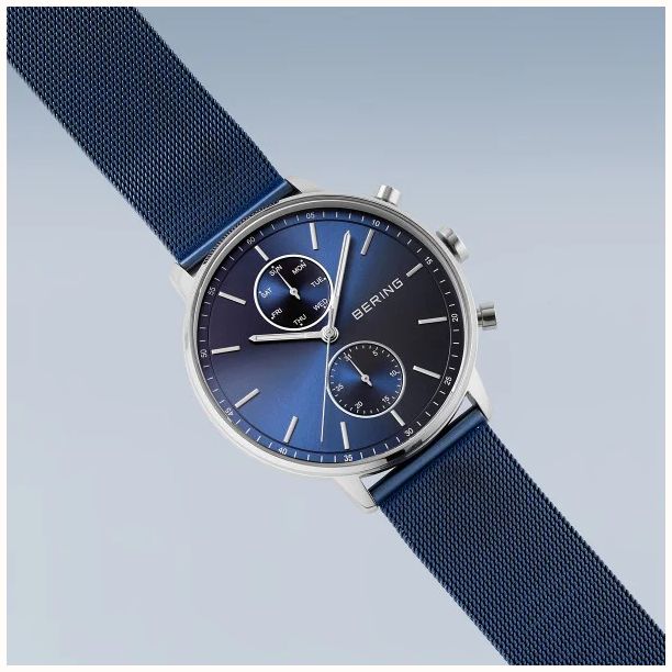 Bering Men's Classic (42mm) Blue Sunray Dial / Blue Stainless Steel ...