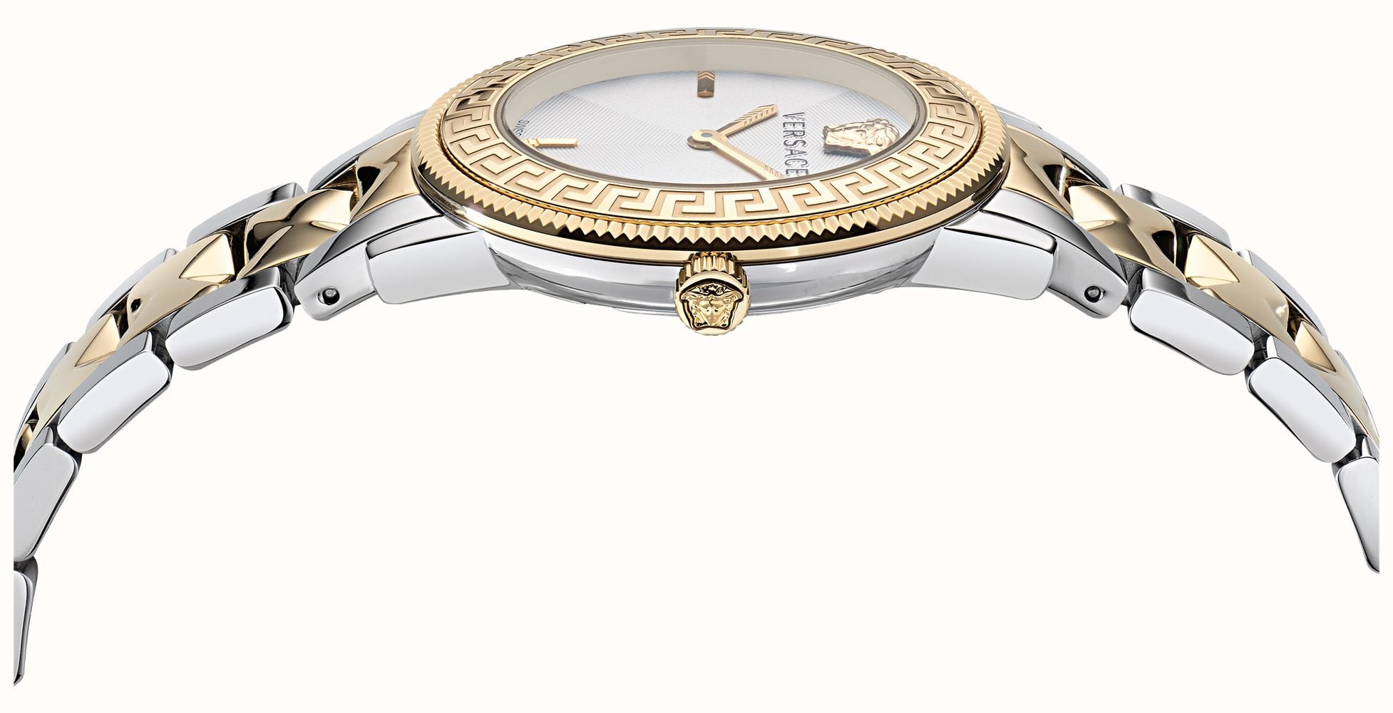 Versace V-TRIBUTE (36mm) Silver Dial / Two-Tone Stainless Steel ...