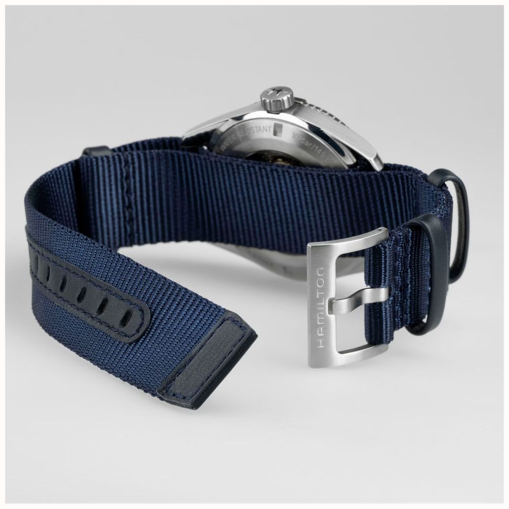 Hamilton Khaki Field Expedition Automatic (41mm) Blue Dial / Blue NATO ...