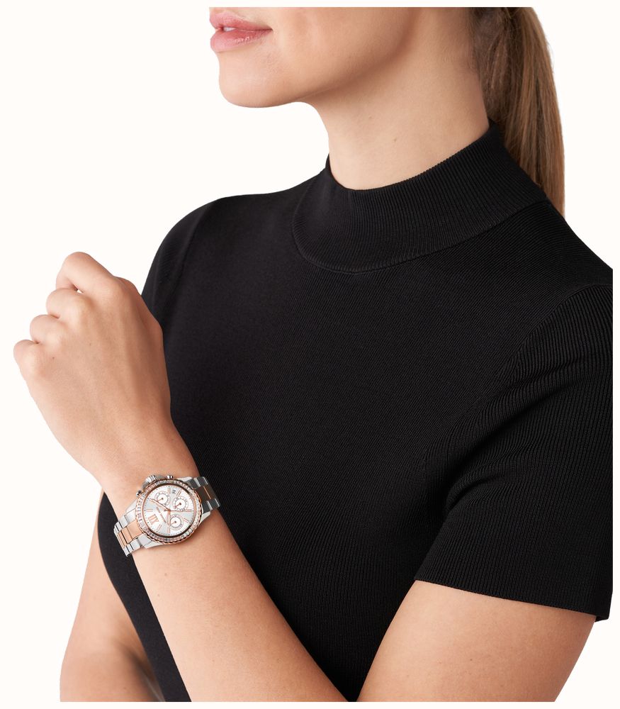 Michael Kors Everest Women's Two-Toned Chronograph Watch MK7214 - First ...