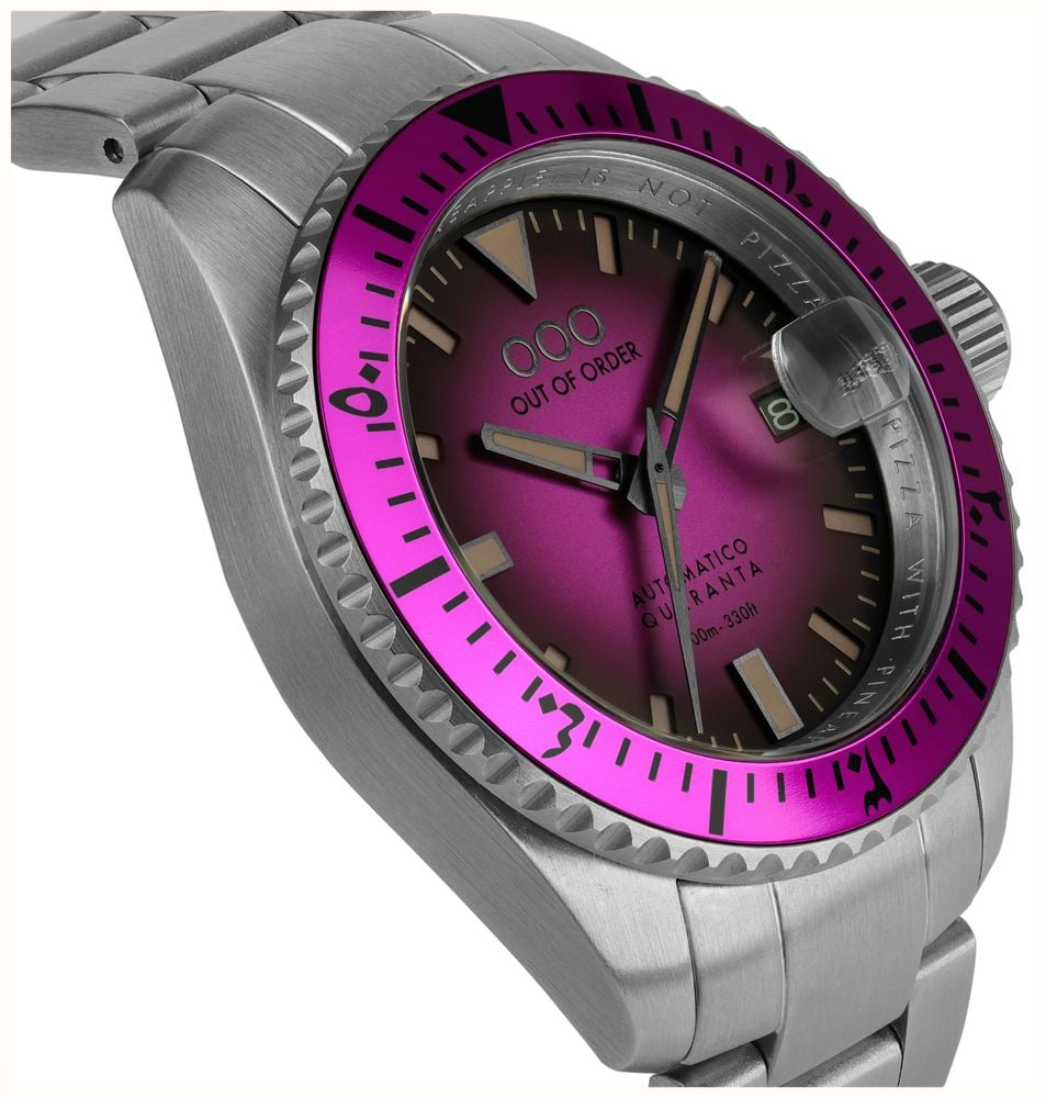 Out Of Order MAGENTA AUTOMATICO QUARANTA (40mm) Sunburnt Pink Dial ...
