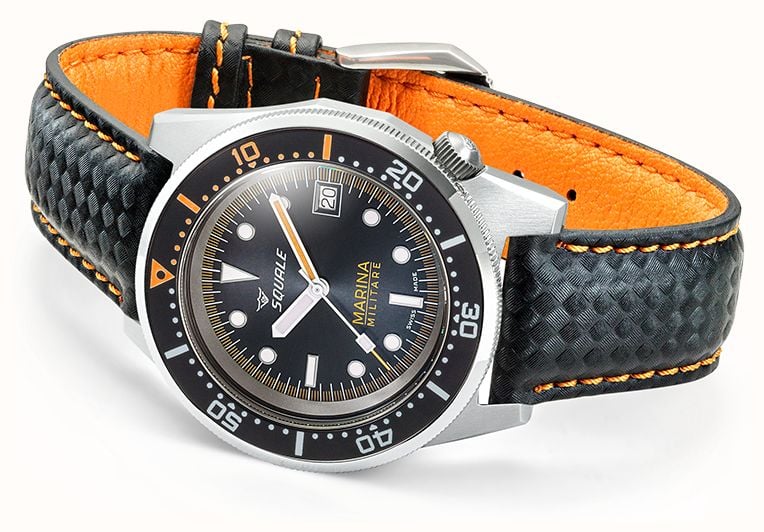 Squale 1521 Marina Militare Limited Edition (42mm) Black Dial / Black 1521MARINA.MIBK - First ...