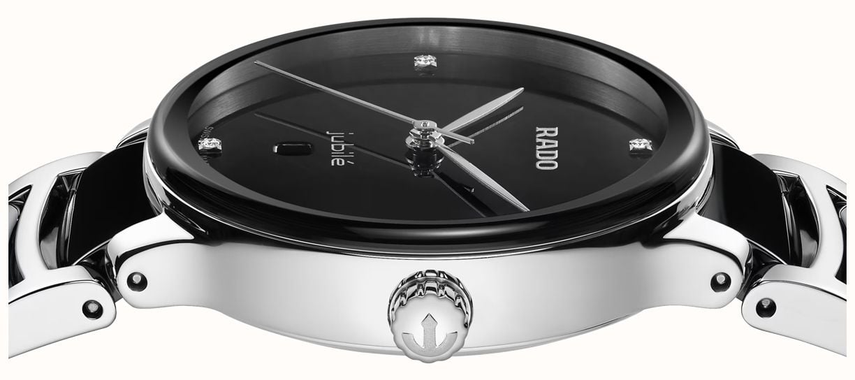 RADO Centrix Diamanten Quartz (30,5 Mm) Zwarte Wijzerplaat / Zwarte ...