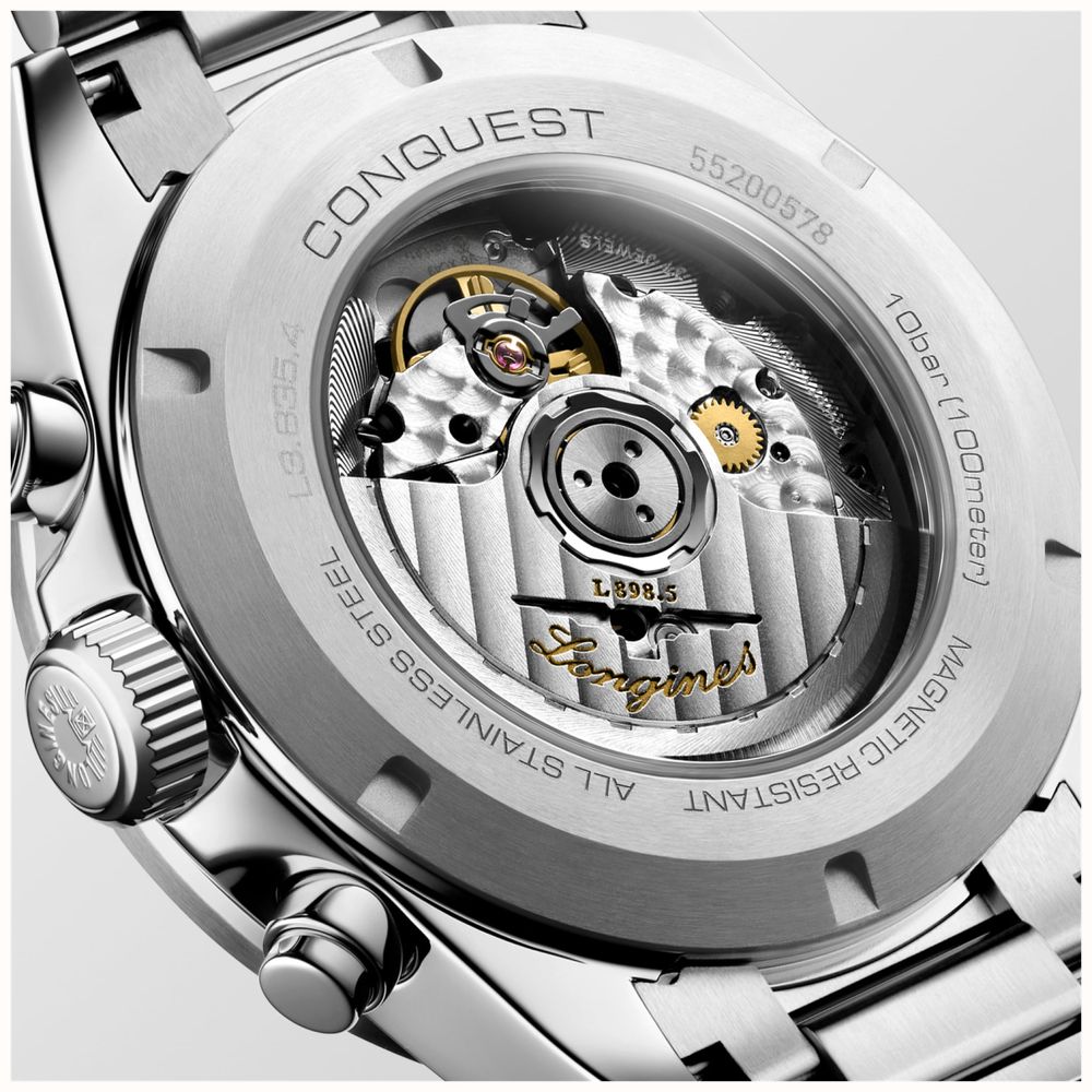 LONGINES Conquest Automatische Chronograaf (42 Mm) Zilveren Wijzerplaat ...
