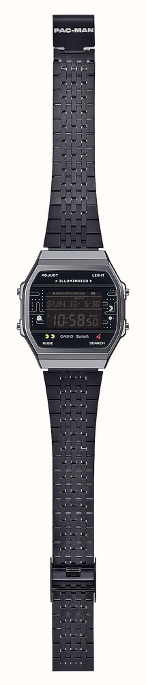 Casio X PAC-MAN Special Edition (37.9mm) Black Digital Dial / Black PVD ...