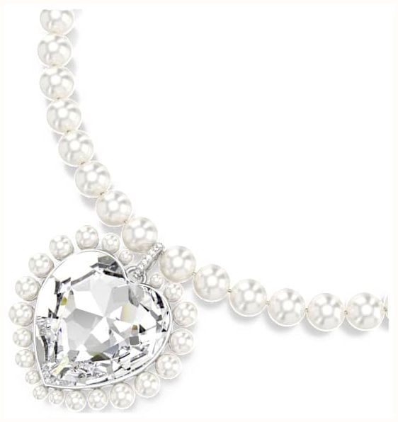 Swarovski X Ariana Grande Heart-Shaped Crystal And Pearl Necklace ...