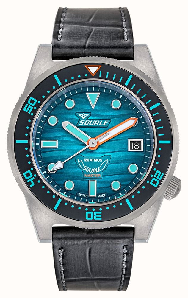 Squale Master Titanium Grand Vert 120 ATM (42mm) Teal "Wave" Dial ...