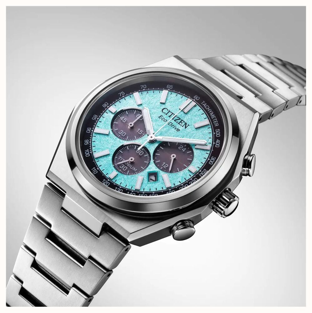 Citizen Zenshin Super Titanium 'Zenshin Chrono' (42mm) Light Turquoise ...