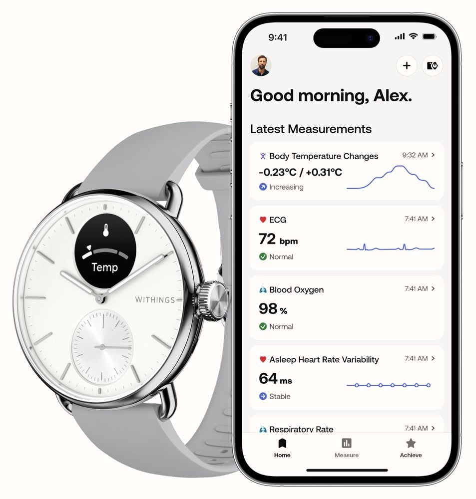 Withings Scanwatch 2 - ECG 付きハイブリッド HWA10-MODEL 2-ALL-INT - First Class Watches™ JPN