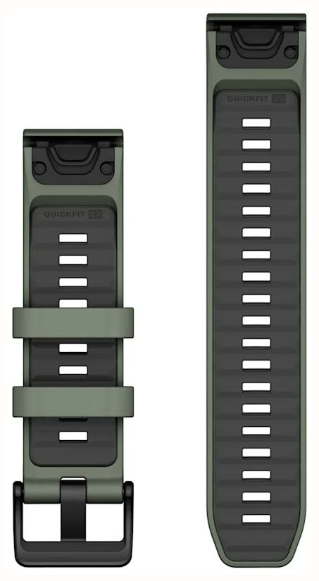 Garmin QuickFit® 22 Watch Strap Only, Willow/Graphite Silicone 010 ...