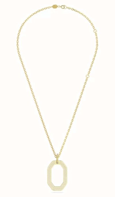 Swarovski Dextera Octagon Shape, Medium, White, Gold-tone Plated ...