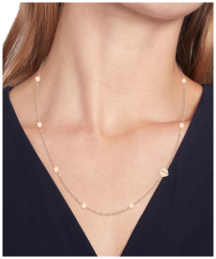 Tommy hilfiger rose gold necklace store