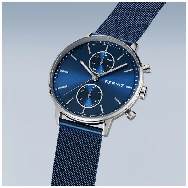 Bering Men's Classic (42mm) Blue Sunray Dial / Blue Stainless Steel ...