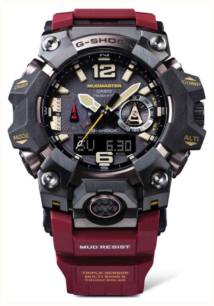 Casio G-Shock Master Of G Mudmaster B1000 Carbon Core Tough Solar - Red ...