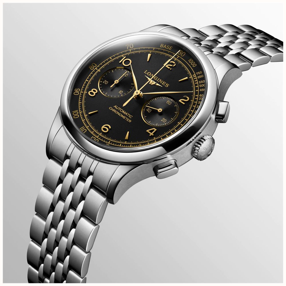 LONGINES Record Automatic Chronometer Black Dial / Stainless Steel ...