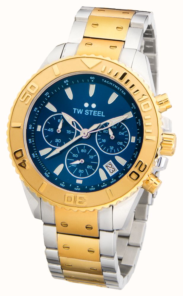 TW Steel Vanceur Diver Chronograph (42mm) Blue Dial / Two-Tone ...