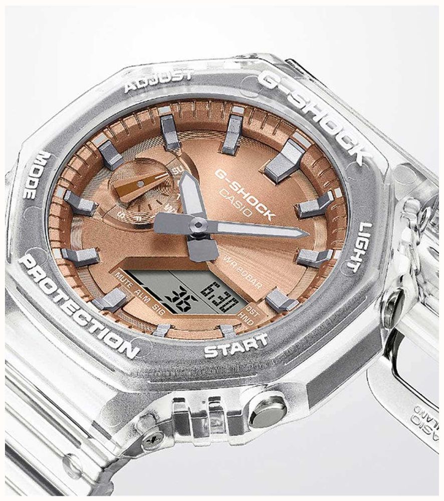 Casio G-Shock Bright Metallic Dial Series (45.4mm) Rose-Gold Dial / GA ...