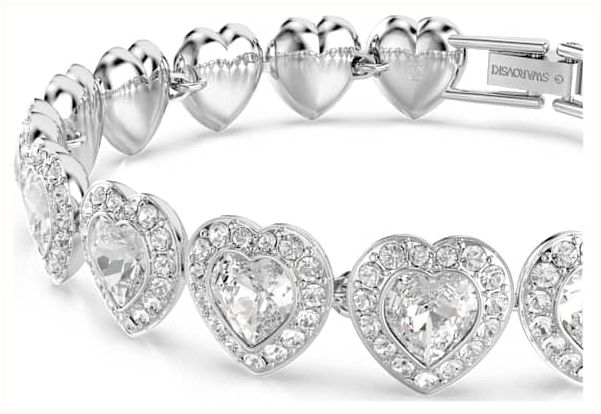 Swarovski X Ariana Grande Heart-Shaped Crystal Tennis Bracelet 5720860 ...