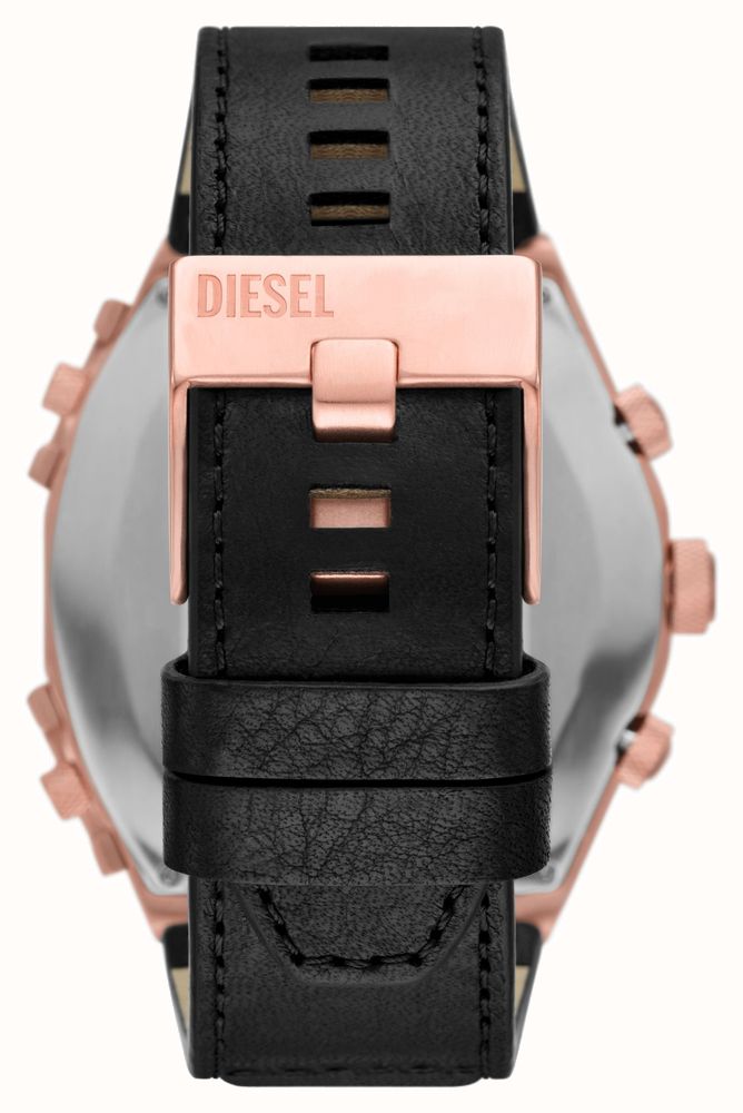 Diesel Sideshow | Black Dial | Black Leather Strap DZ7475 - First Class ...