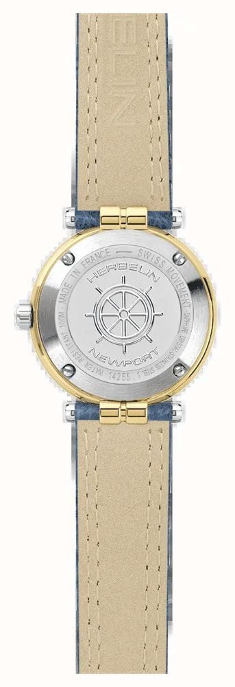 Herbelin Newport Originals (29mm) Blauwe Wijzerplaat / Blauw Leer ...